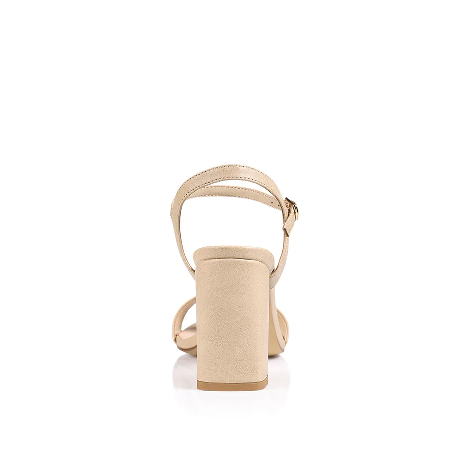Verali CRANE BLOCK HEEL SANDALS - NUDE SOFTEE – Sesto Shoex