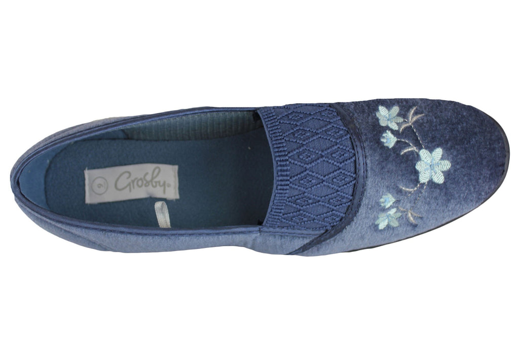 Grosby SASHA Mid Blue Slipper – Sesto Shoex
